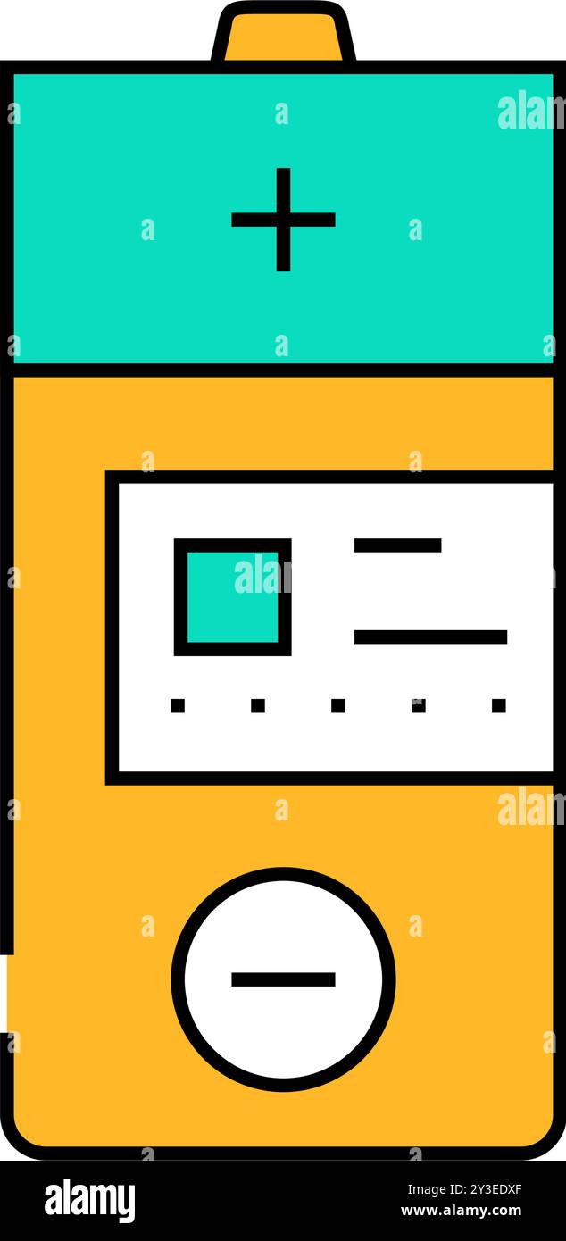 alkaline battery icon color illustration Stock Vector Image & Art - Alamy