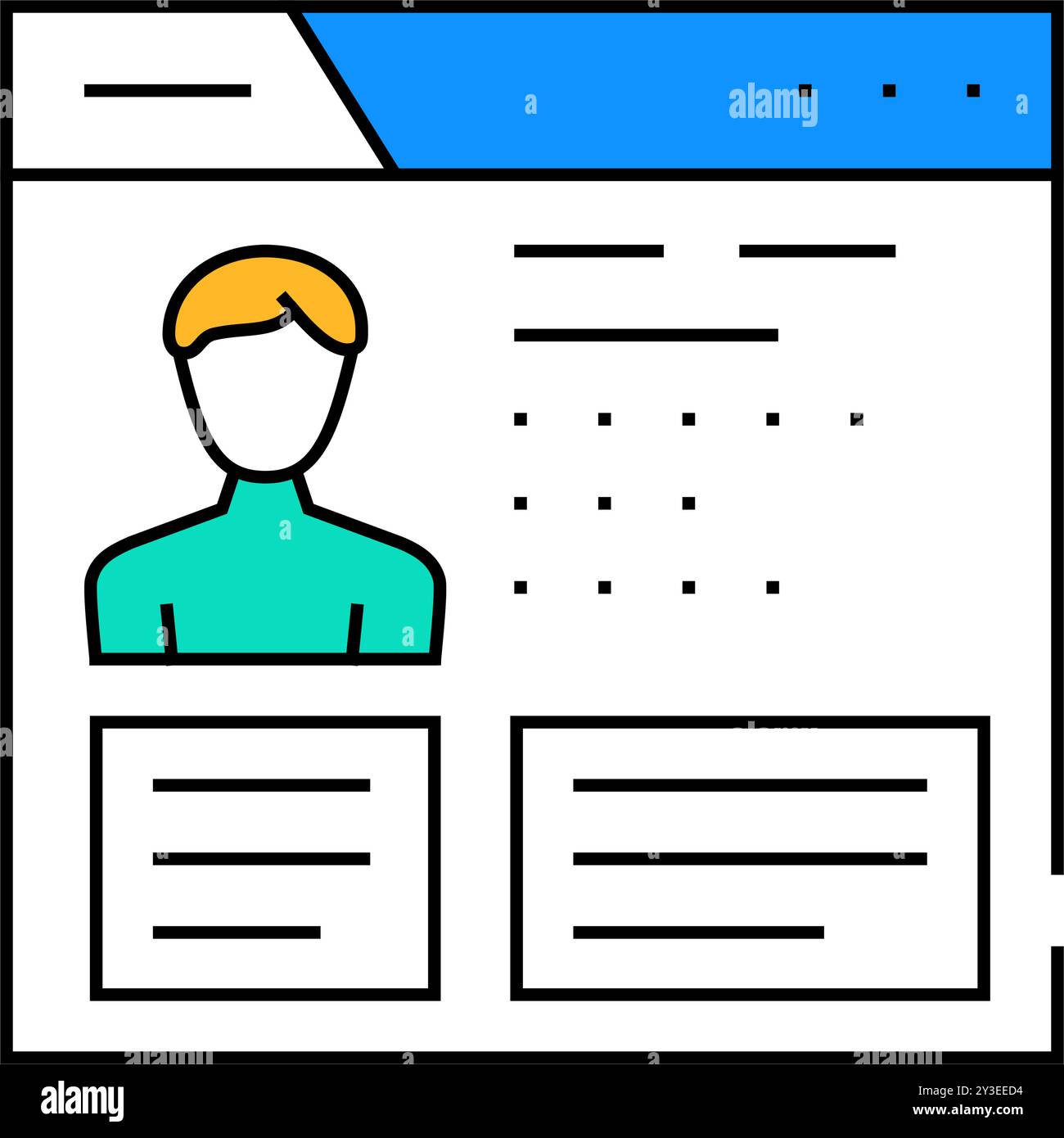 persona ux ui design icon color illustration Stock Vector Image & Art ...