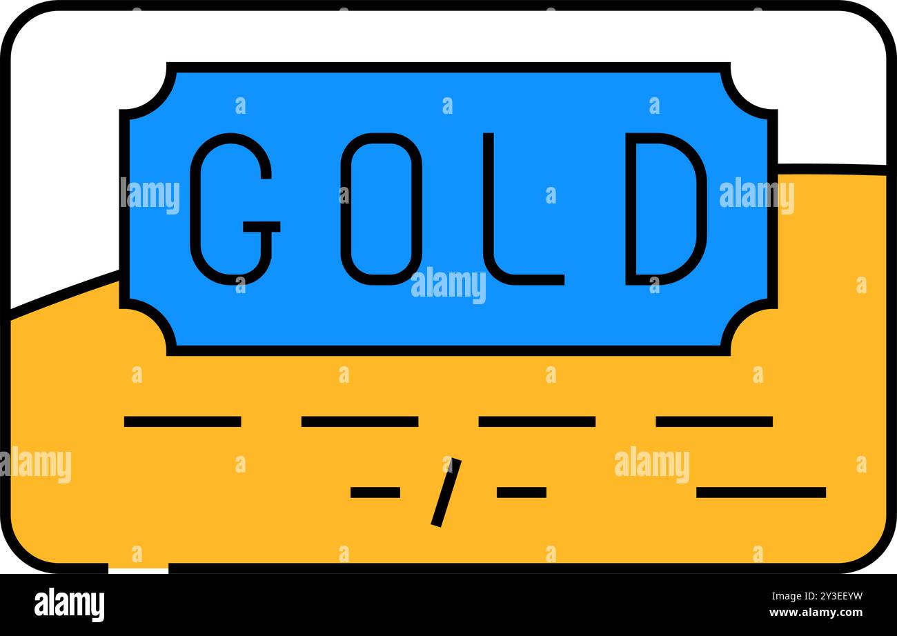 gold credit card bank payment icon color illustration Stock Vector ...