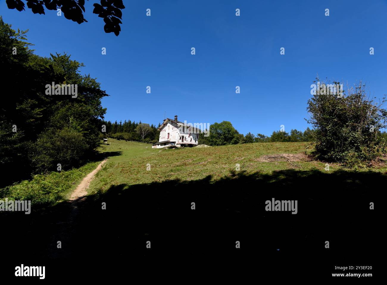 Different views of the coast and mountains of the French Basque country ...
