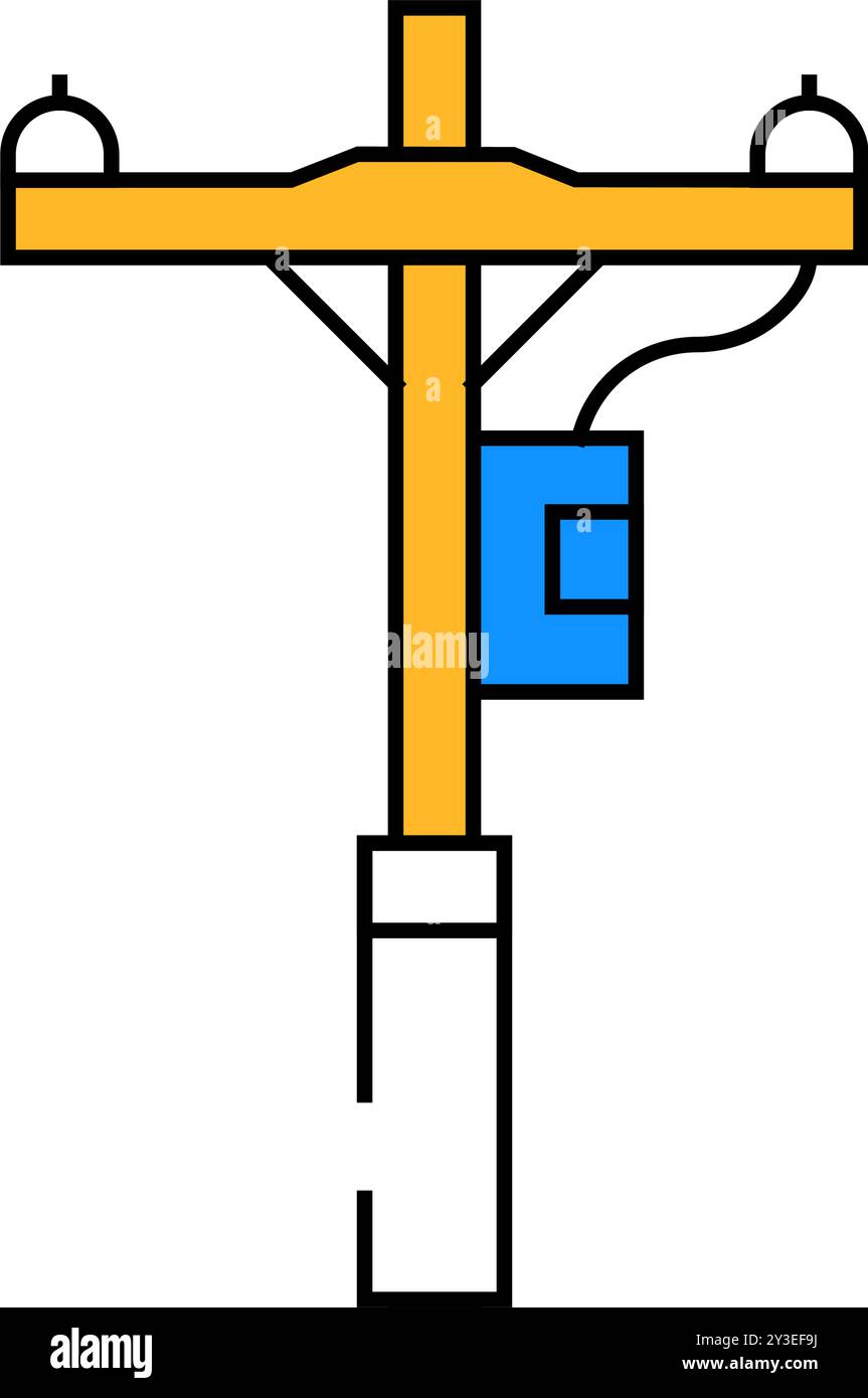 electric poles icon color illustration Stock Vector Image & Art - Alamy