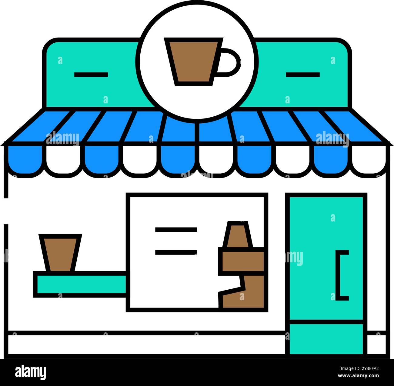 espresso bar street cafe icon color illustration Stock Vector Image ...