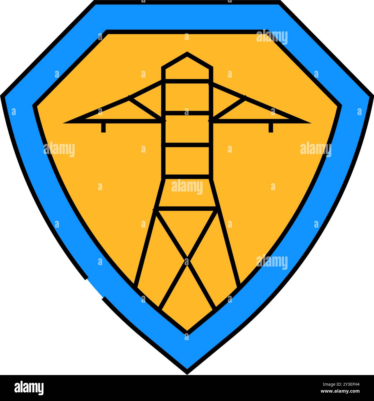 grid security electric icon color illustration Stock Vector Image & Art ...