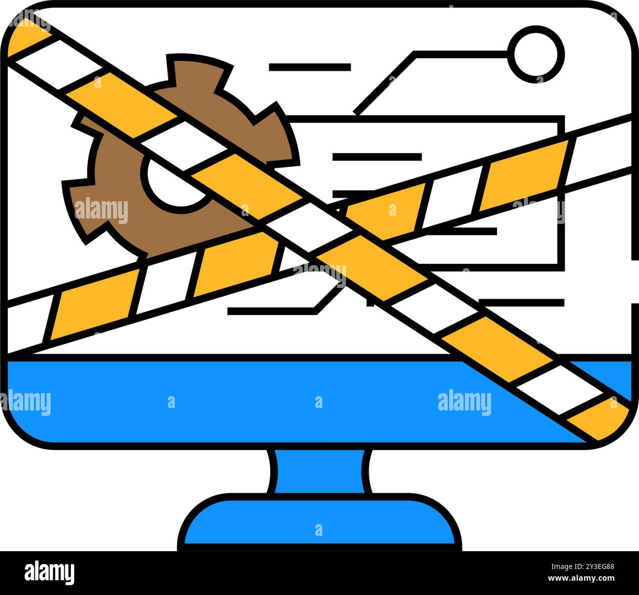 system maintenance analyst icon color illustration Stock Vector Image ...