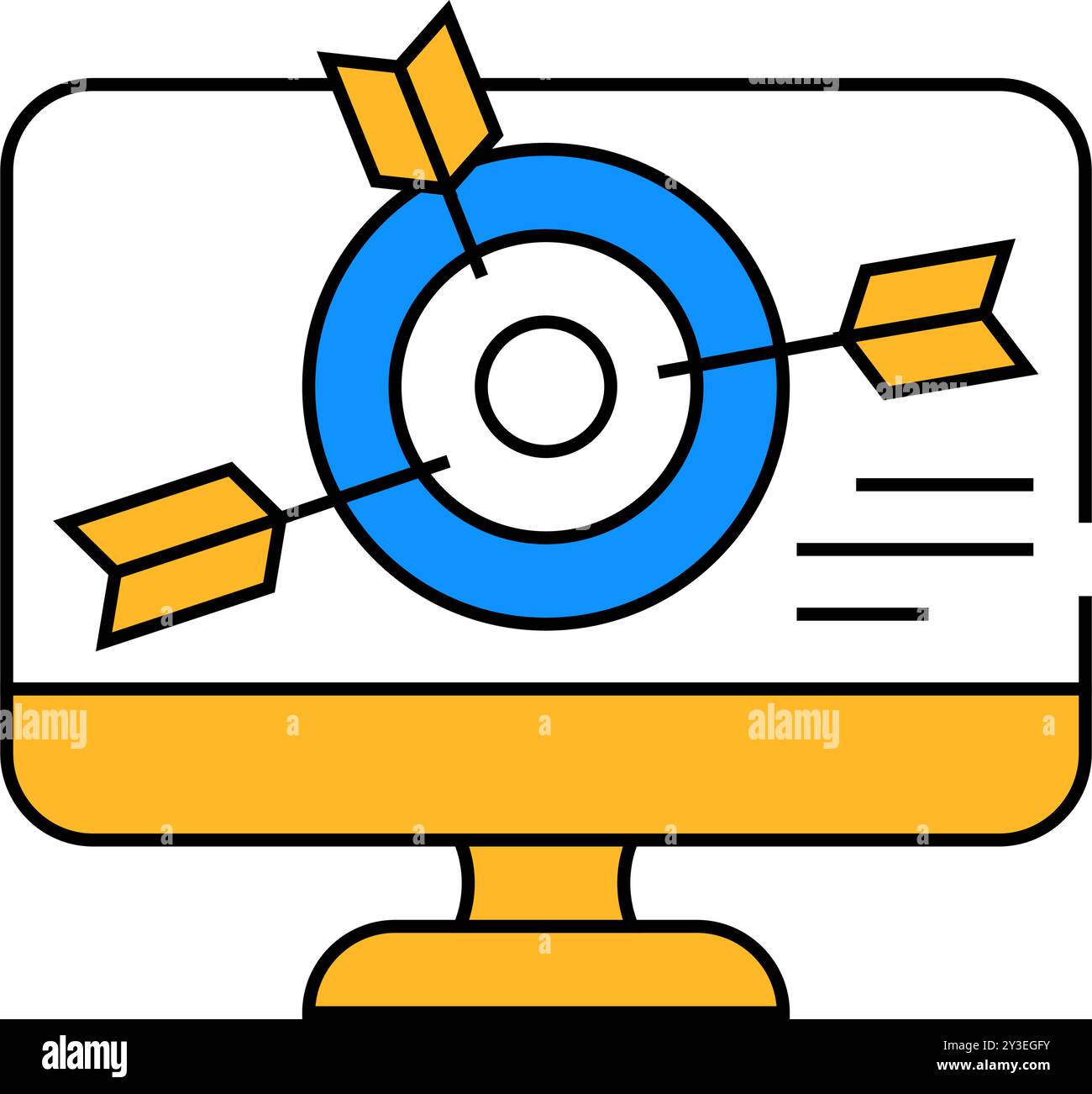 targeted ads social media icon color illustration Stock Vector Image ...