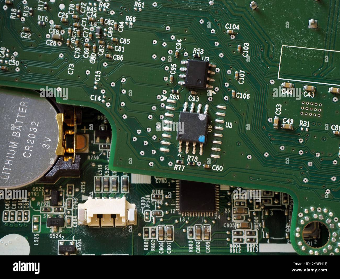 Multi-layer printed circuit board or printed wiring board. Battery ...