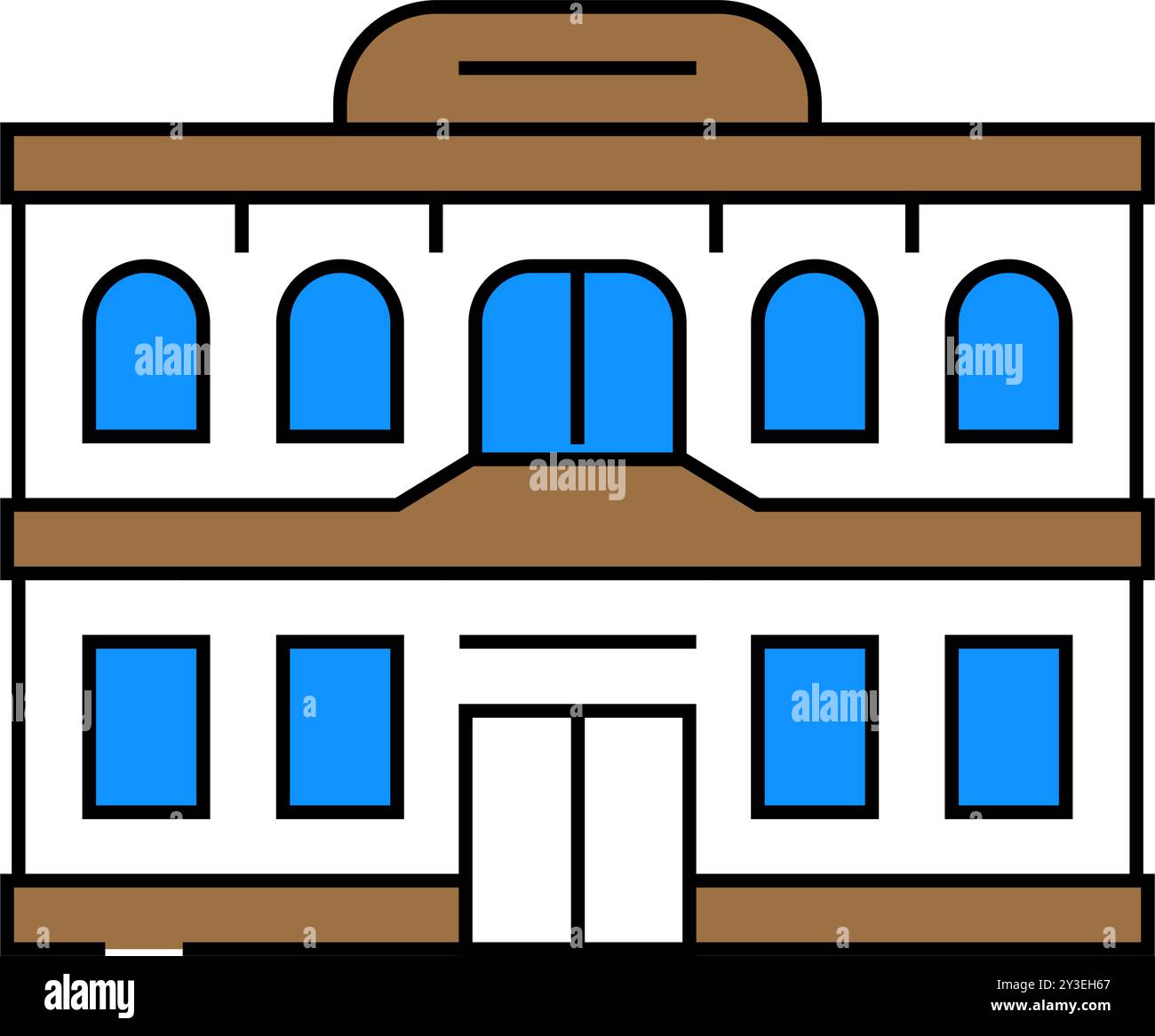 business bank building icon color illustration Stock Vector Image & Art ...