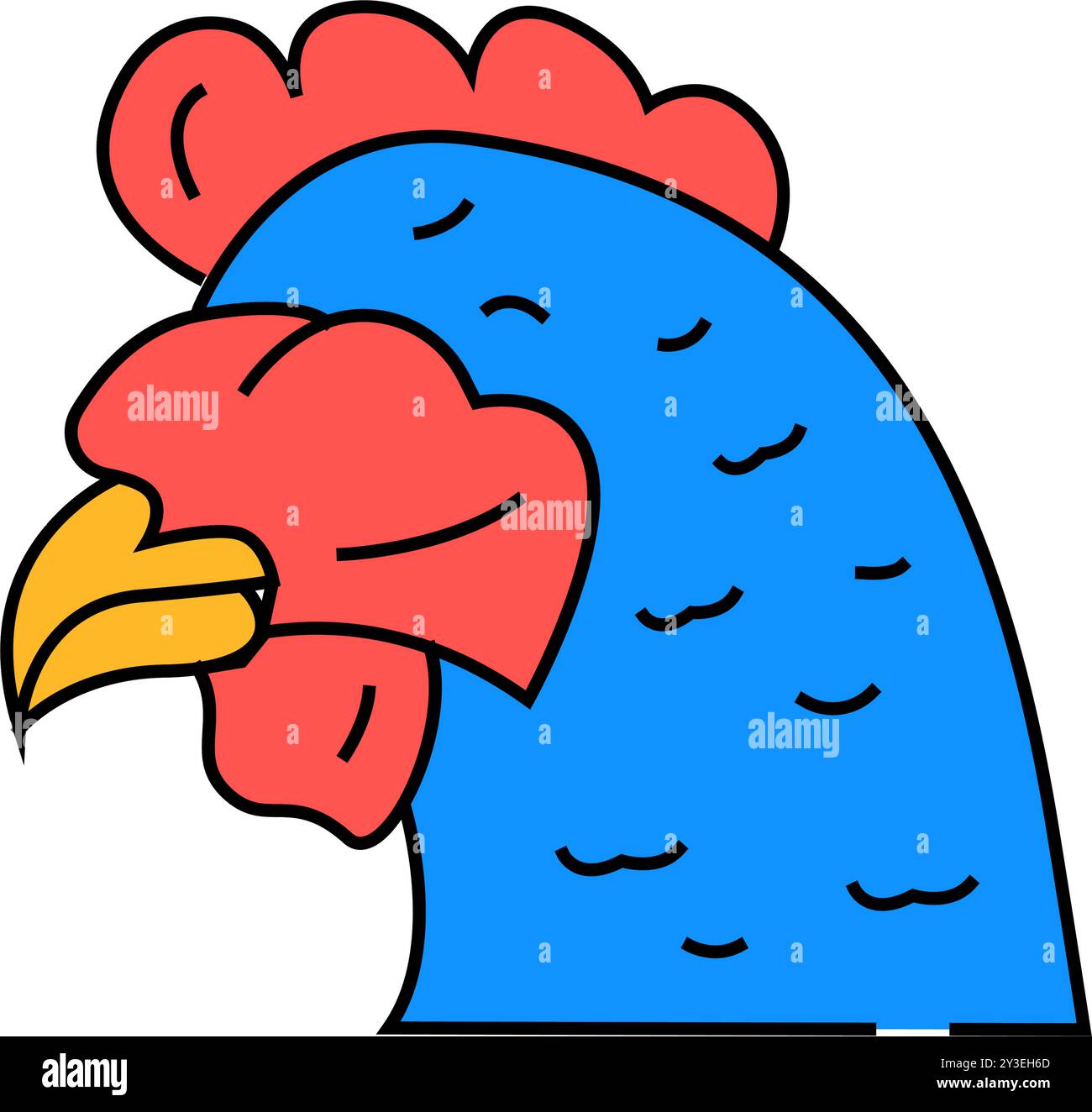 chicken animal icon color illustration Stock Vector Image & Art - Alamy