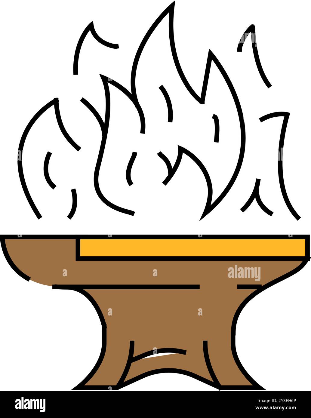 smithing blacksmith metal icon color illustration Stock Vector Image ...