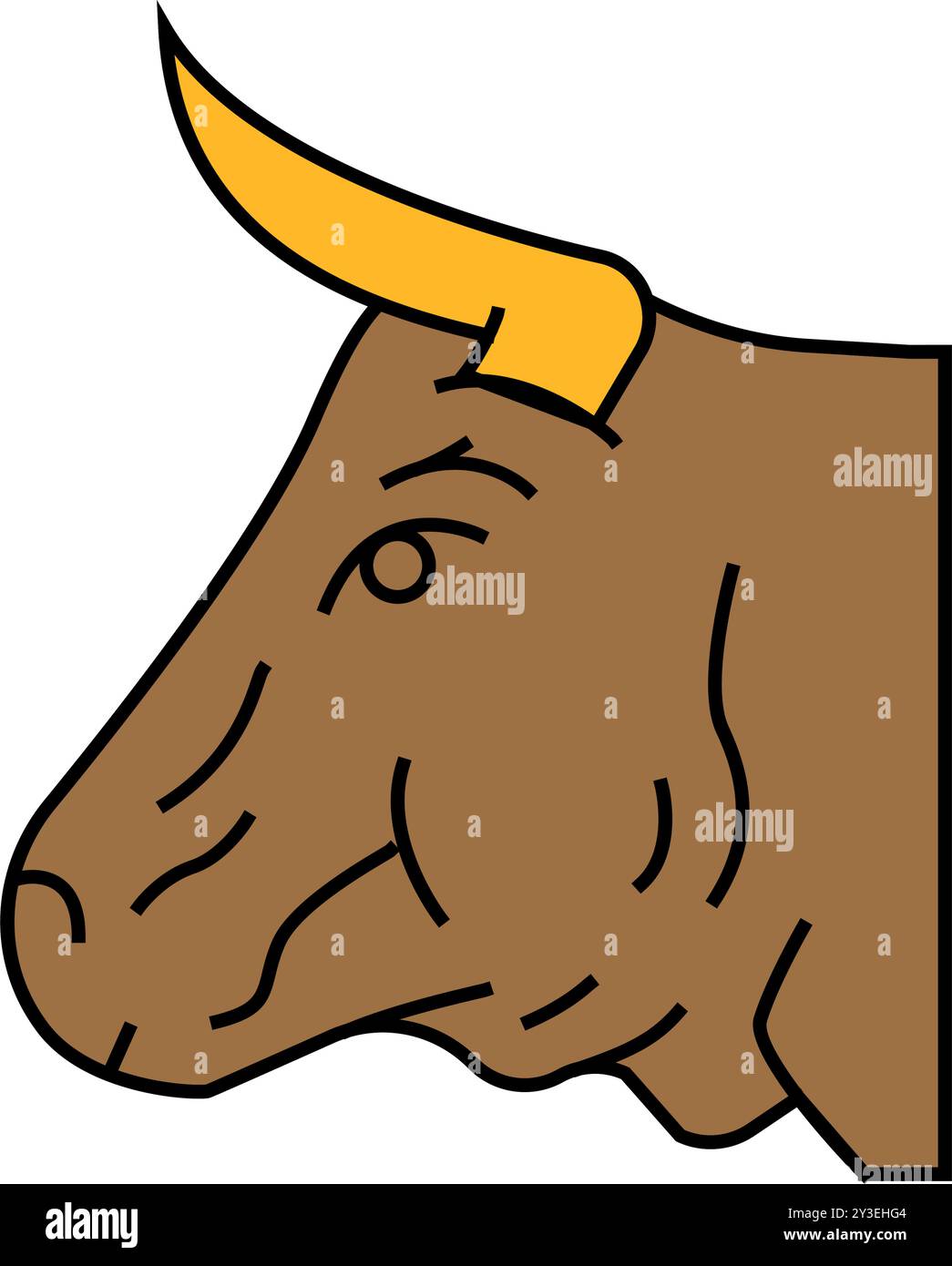 bull animal icon color illustration Stock Vector Image & Art - Alamy