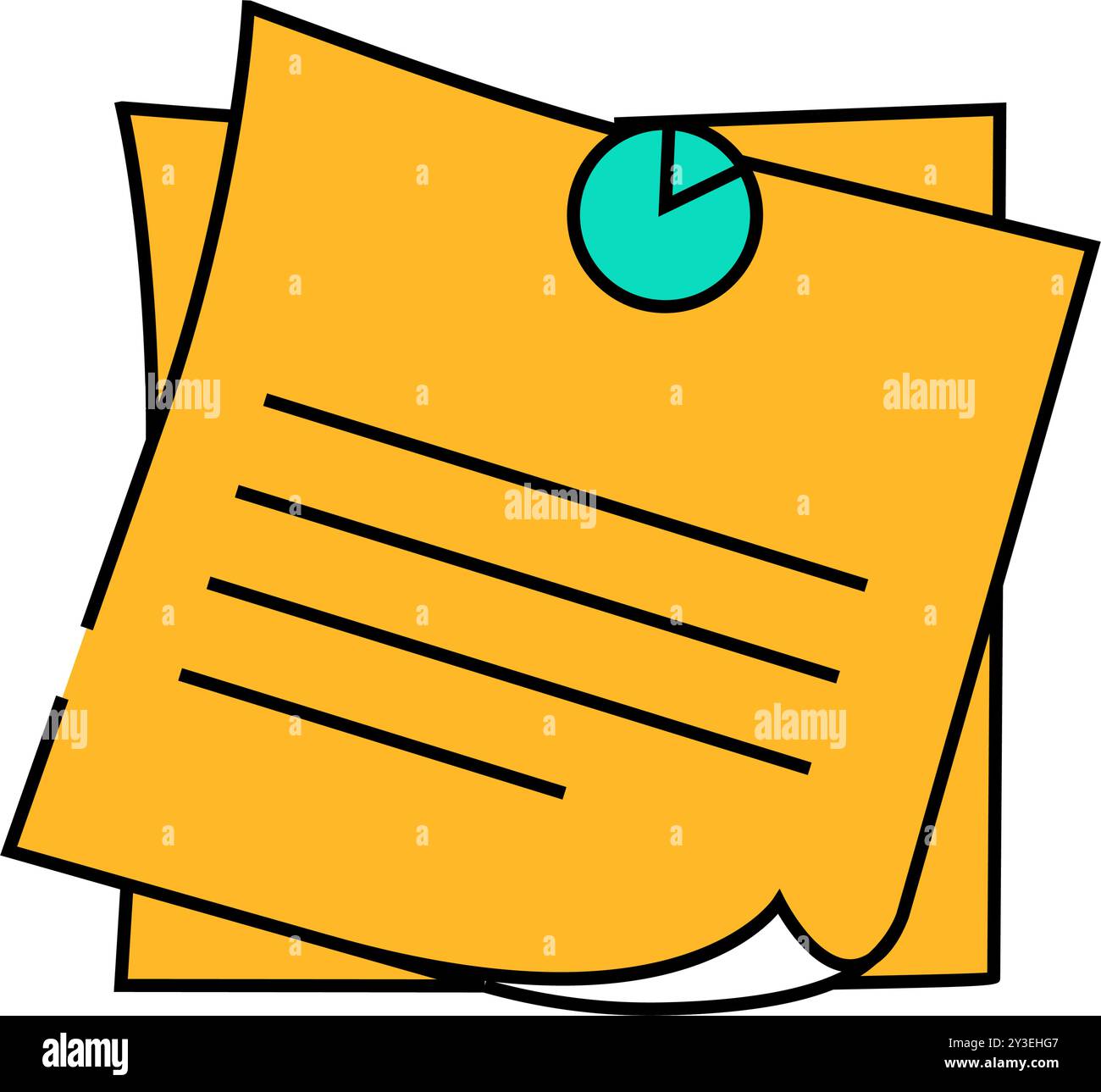 sticky note pin list icon color illustration Stock Vector Image & Art ...