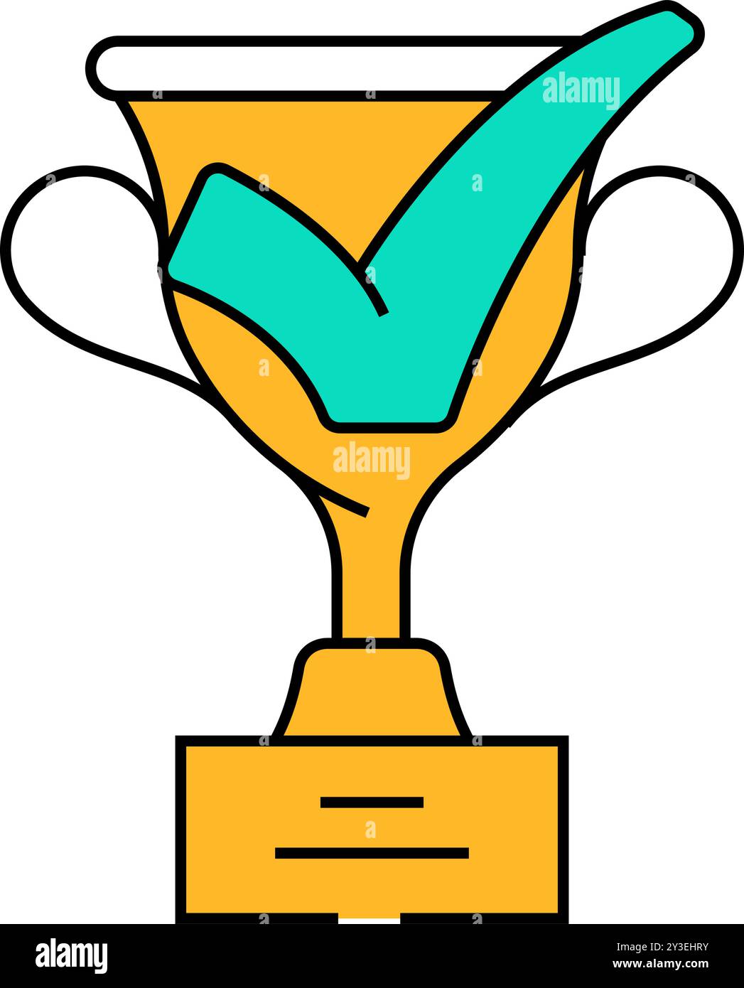 trophy check mark icon color illustration Stock Vector Image & Art - Alamy