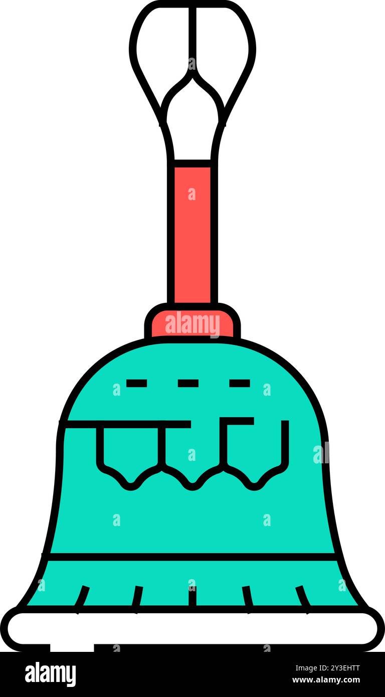 buddhist bell ghanta icon color illustration Stock Vector Image & Art ...