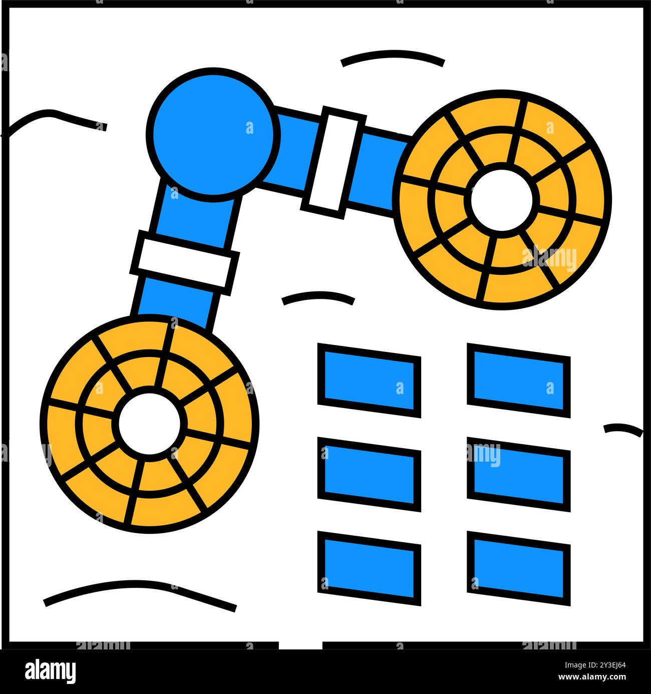 colony space exploration icon color illustration Stock Vector Image ...