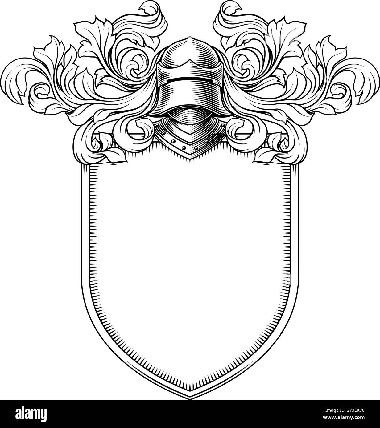 Coat of Arms Crest Knight Family Shield Heraldic Stock Vector Image ...