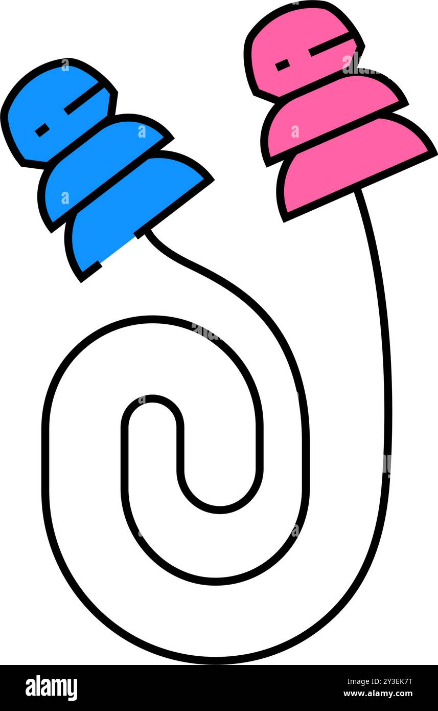 ear plugs ppe protective equipment icon color illustration Stock Vector ...