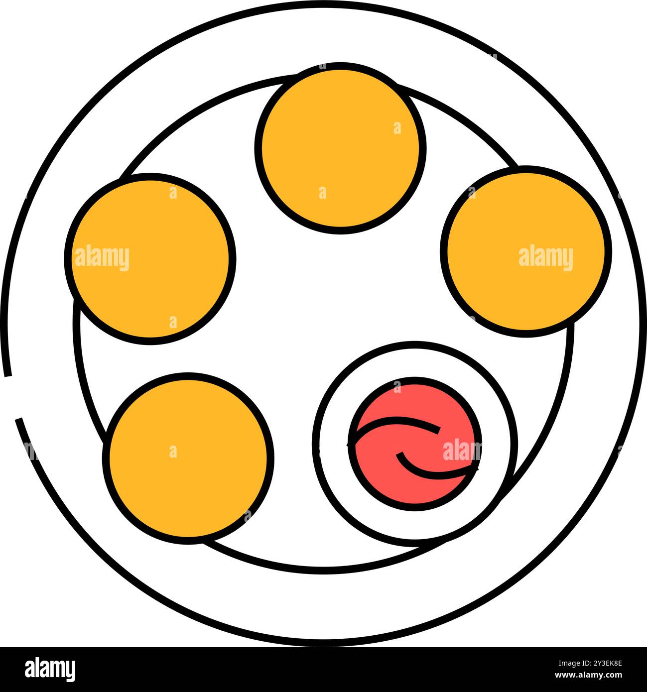 arancini balls italian cuisine icon color illustration Stock Vector ...