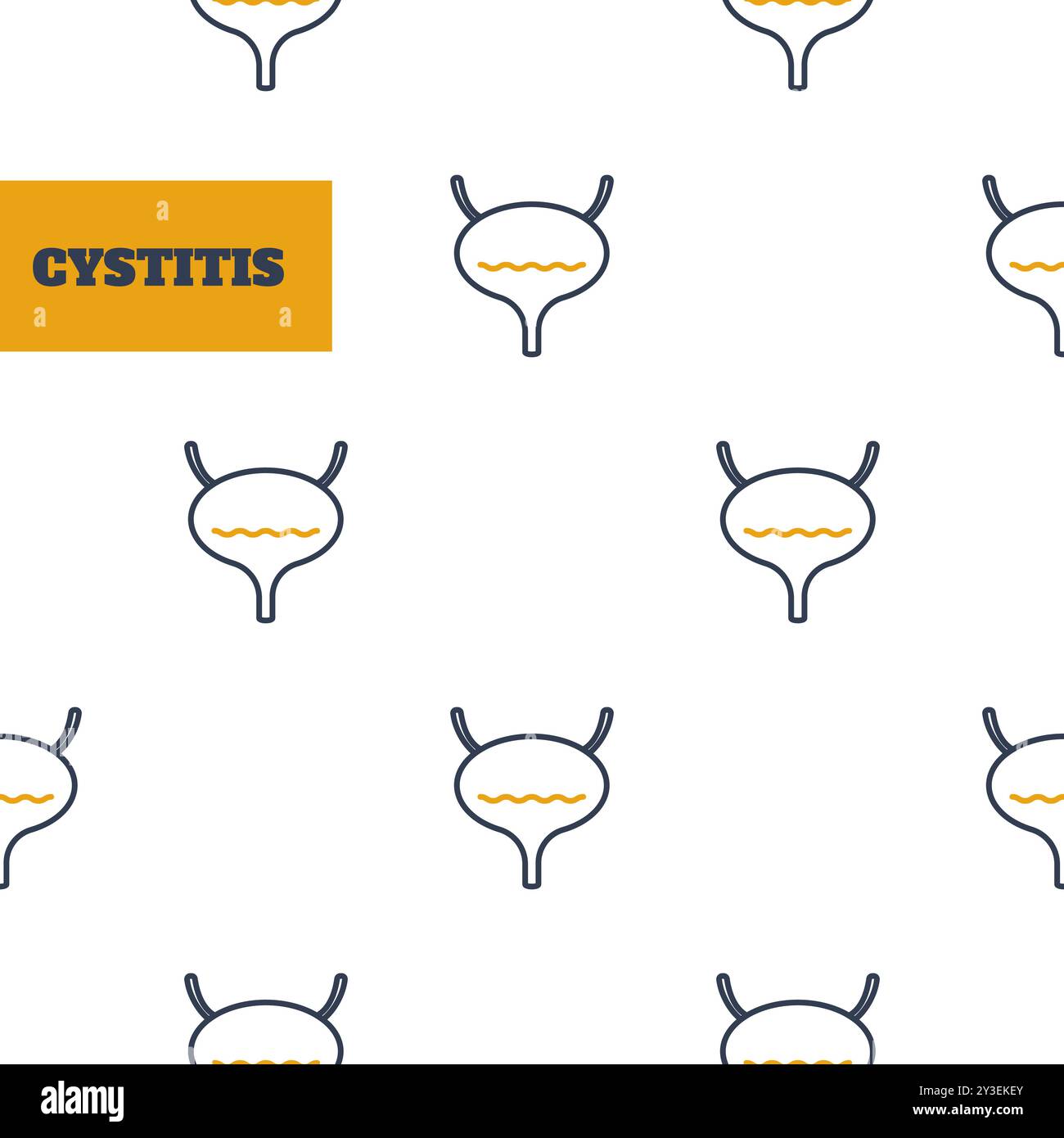 Cystitis and bladder inflammation disease awareness poster Stock Vector ...