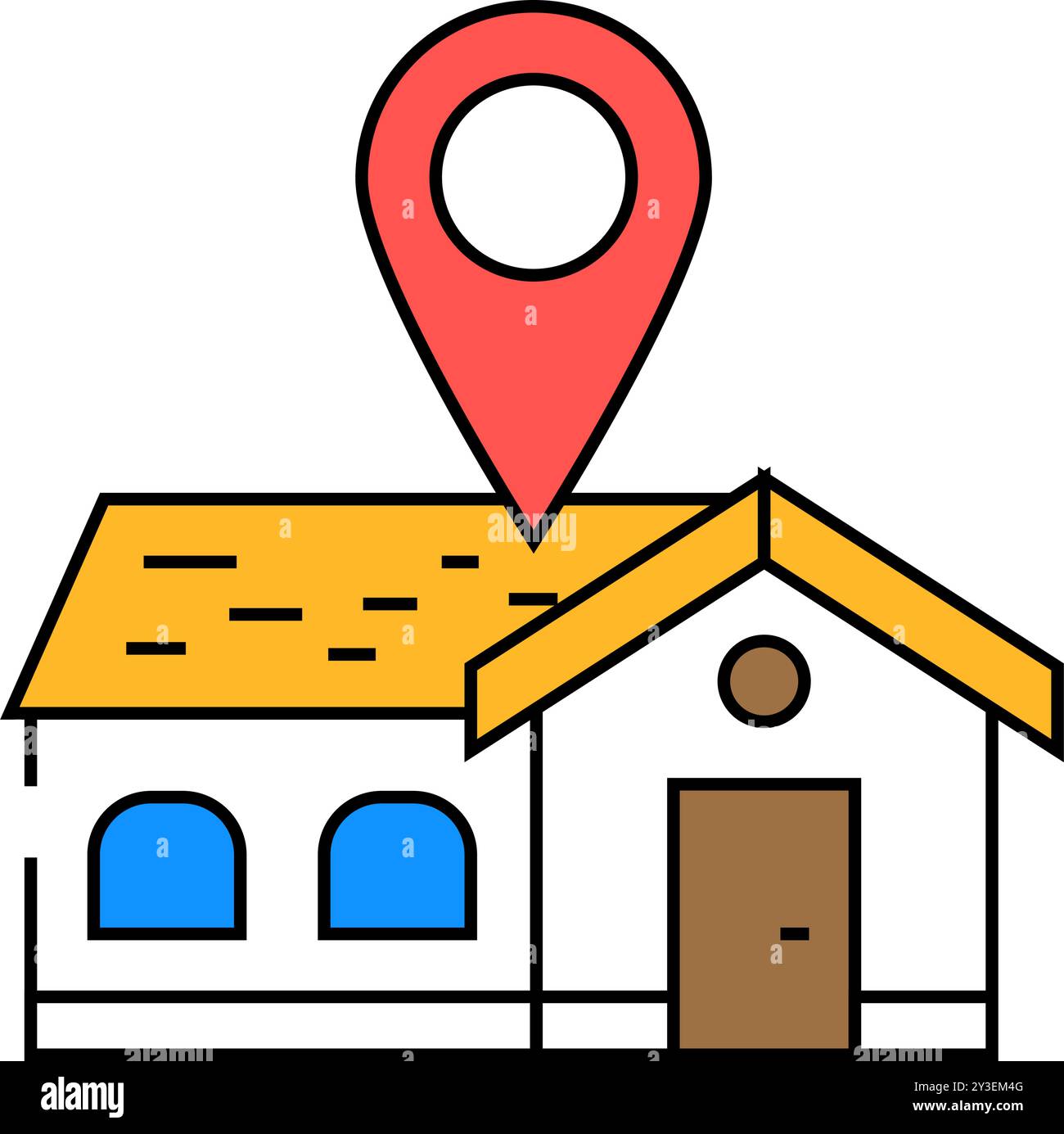 home map location icon color illustration Stock Vector Image & Art - Alamy