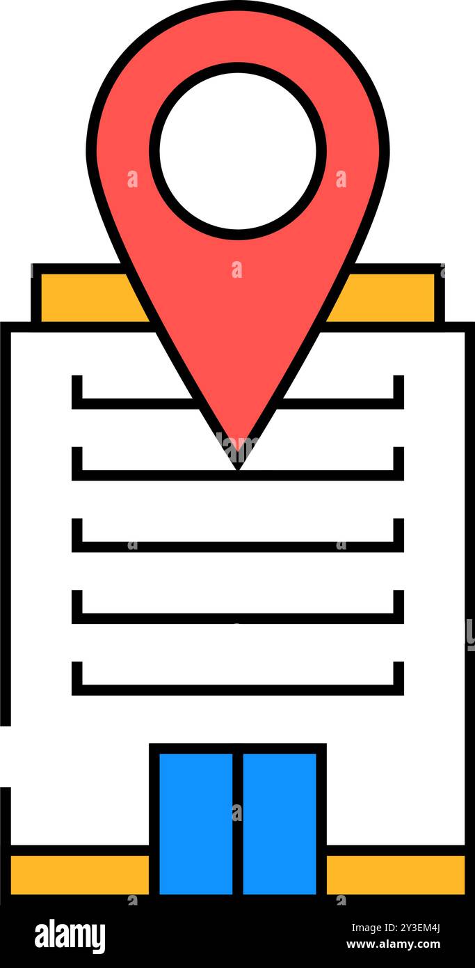 office map location icon color illustration Stock Vector Image & Art ...