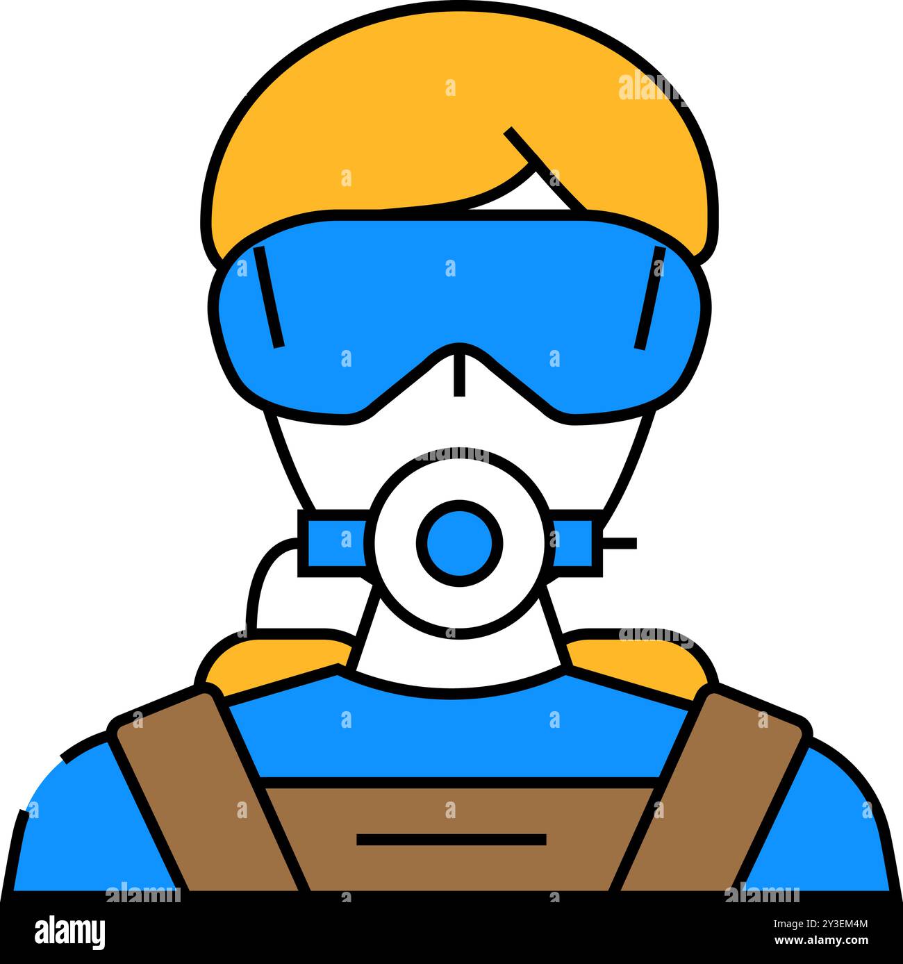 scuba diving mask face icon color illustration Stock Vector Image & Art ...