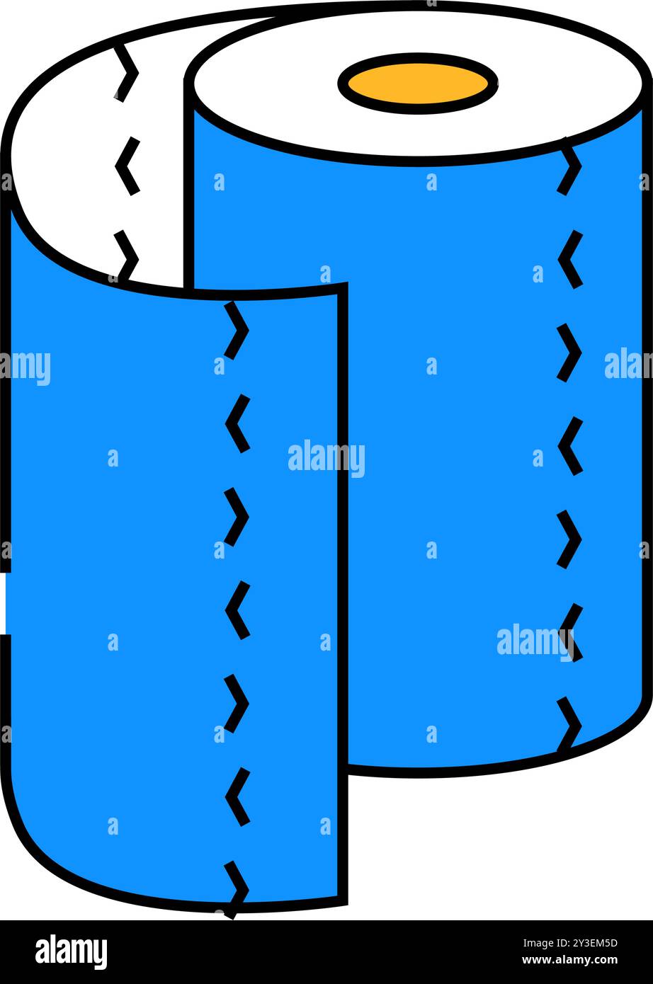 white roll paper towel icon color illustration Stock Vector Image & Art ...