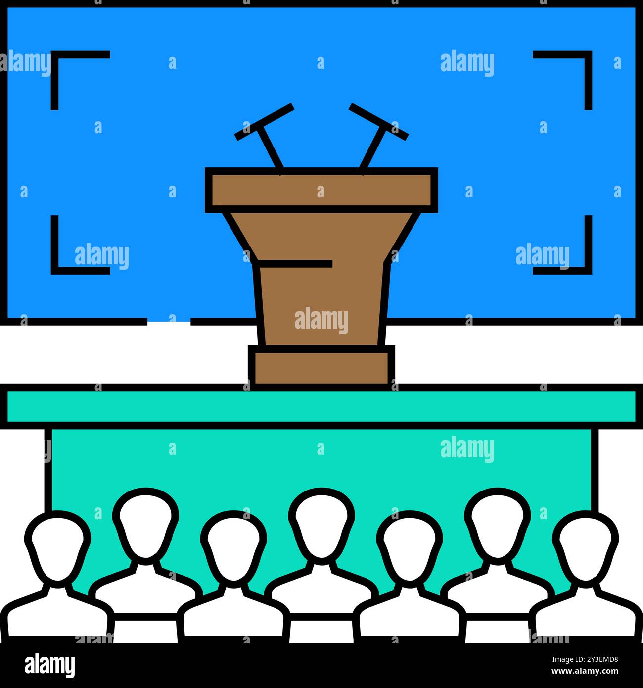 panel discussion icon color illustration Stock Vector Image & Art - Alamy