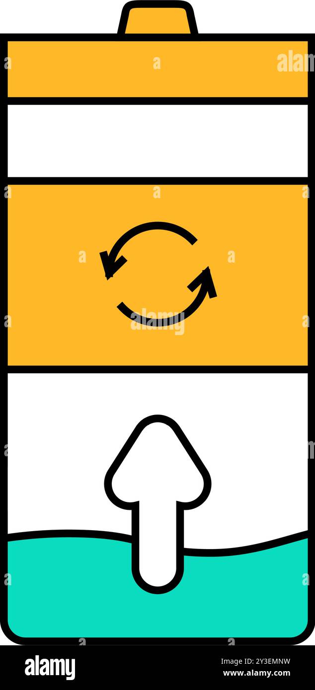 rechargeable battery icon color illustration Stock Vector Image & Art ...