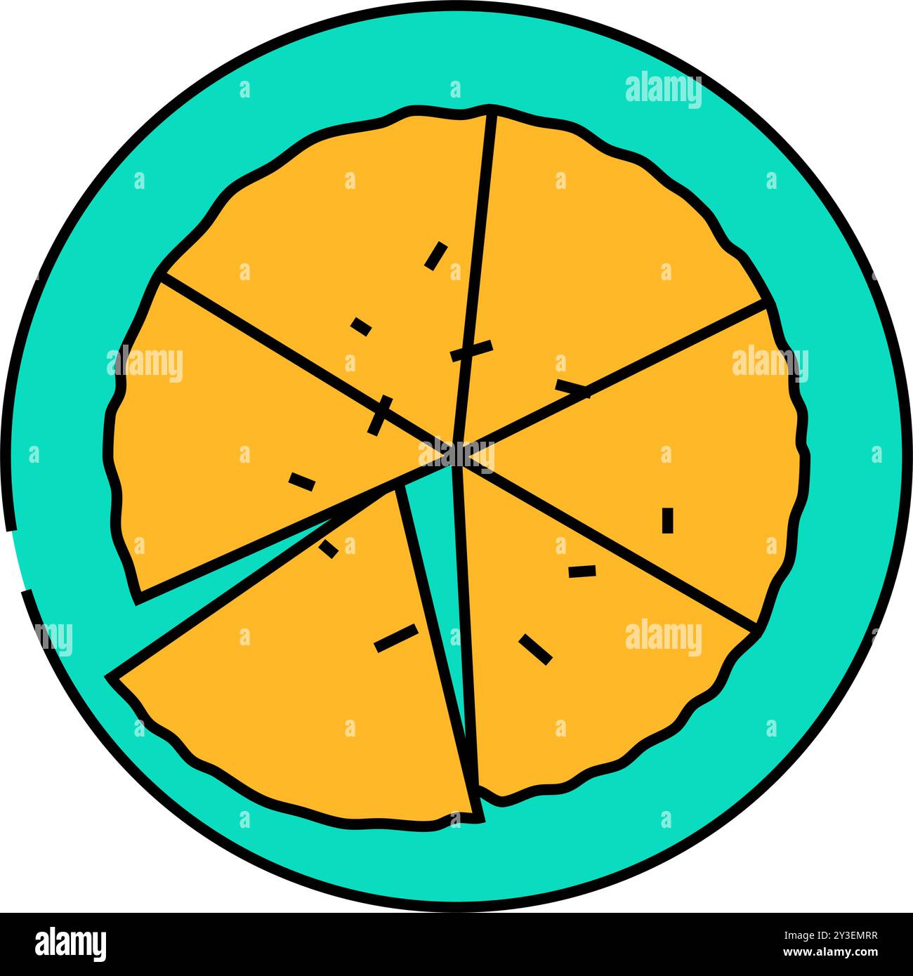 tortilla espanola spanish cuisine icon color illustration Stock Vector ...