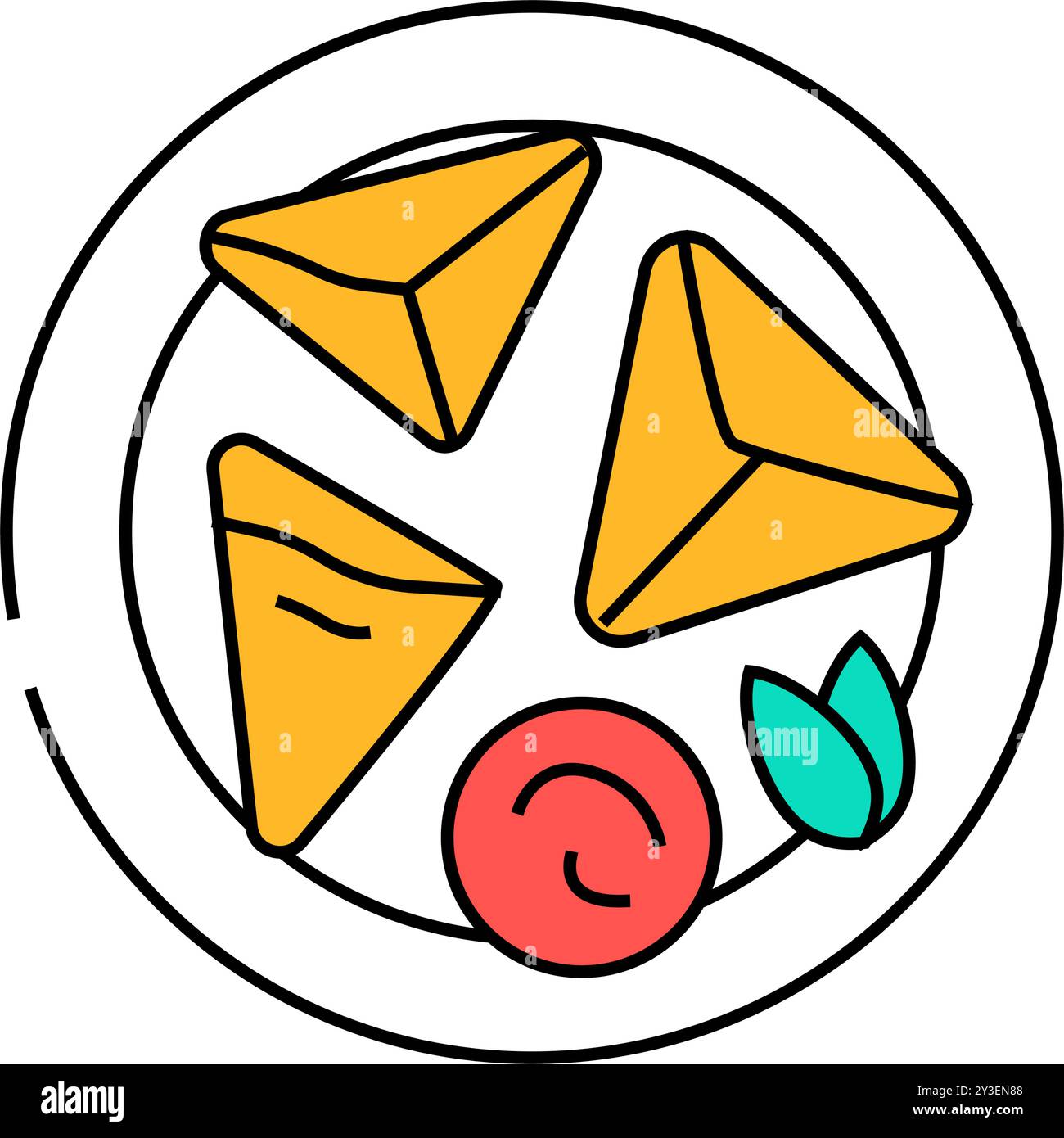 samosa indian cuisine icon color illustration Stock Vector Image & Art ...