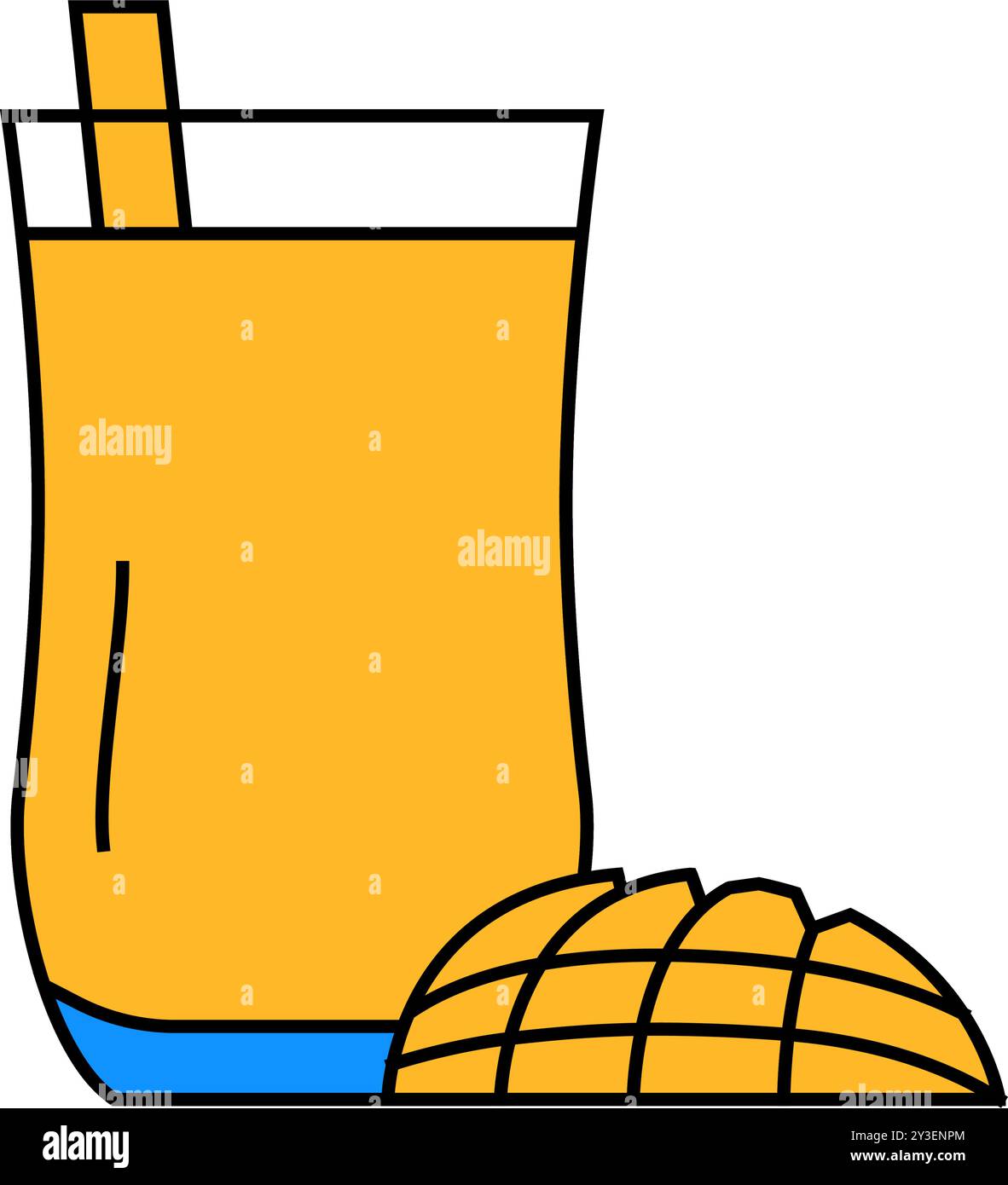 mango lassi indian cuisine icon color illustration Stock Vector Image ...