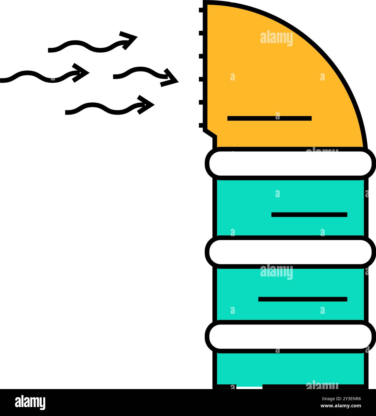 fresh air intake ventilation icon color illustration Stock Vector Image ...