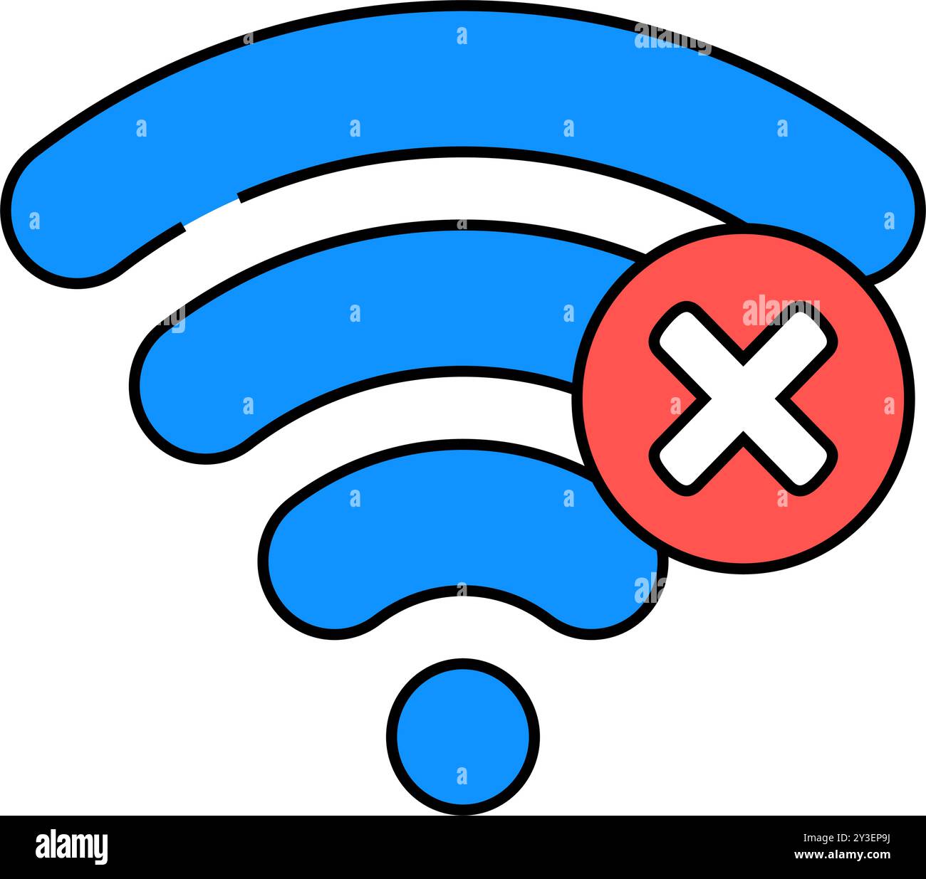 no wi fi icon color illustration Stock Vector Image & Art - Alamy