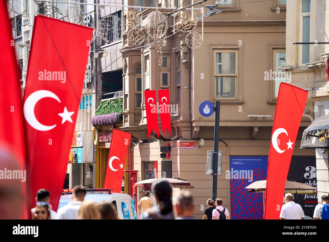 Istanbul, Turkey - September 2, 2024: The city center of Istanbul ...