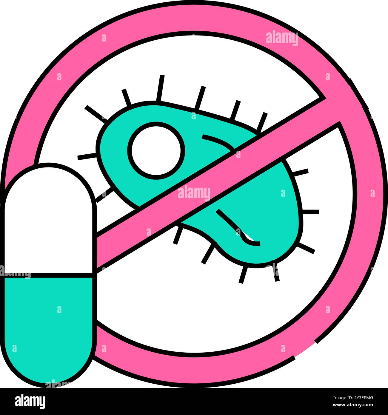 antibiotics medicines pharmacy icon color illustration Stock Vector ...