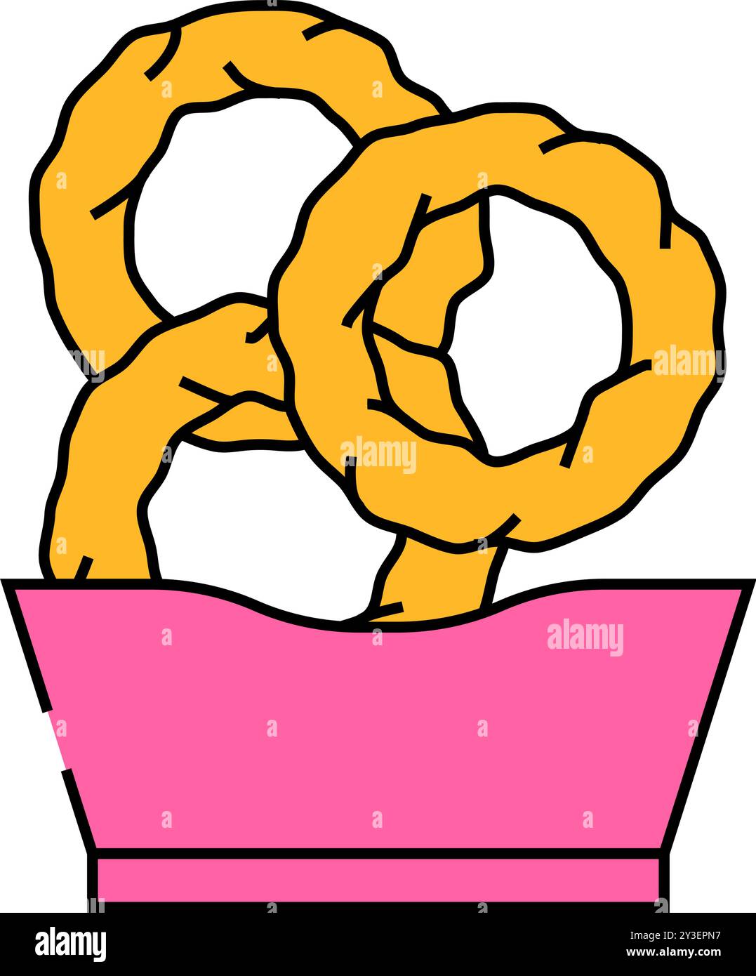 Hot onion rings snack Stock Vector Images - Alamy