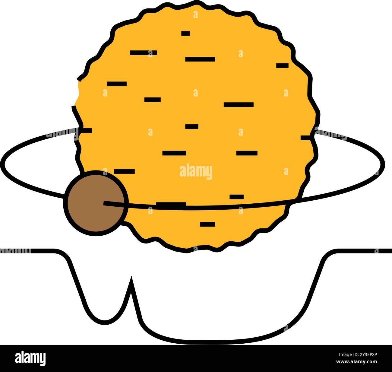 exoplanet space exploration icon color illustration Stock Vector Image ...