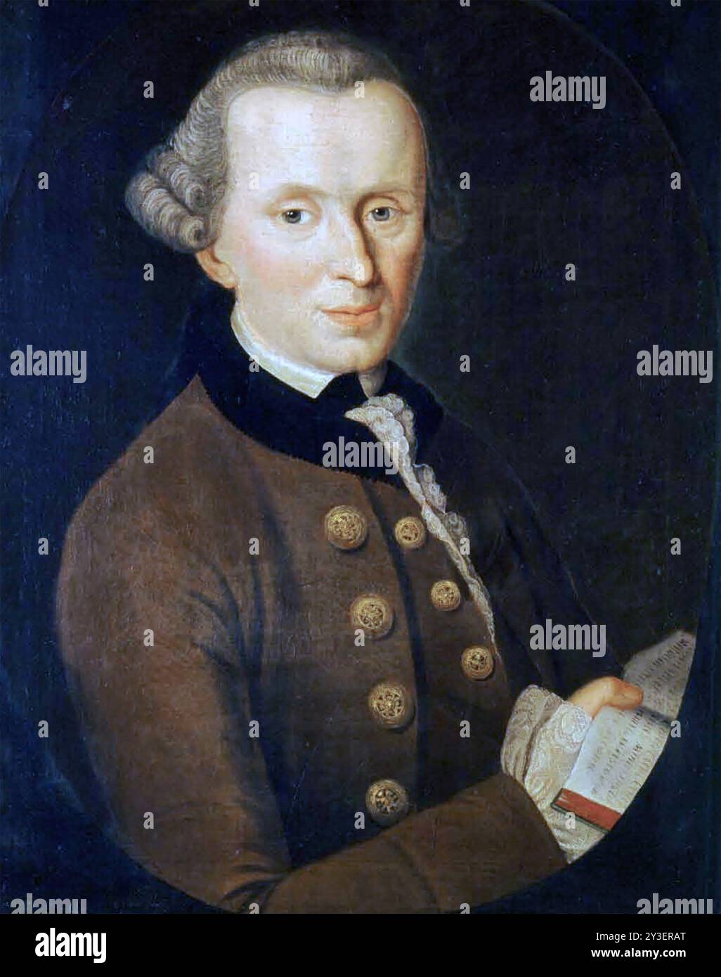 IMMANUEL KANT (1724-1804) German philosopher. Painting by Johann Becker ...