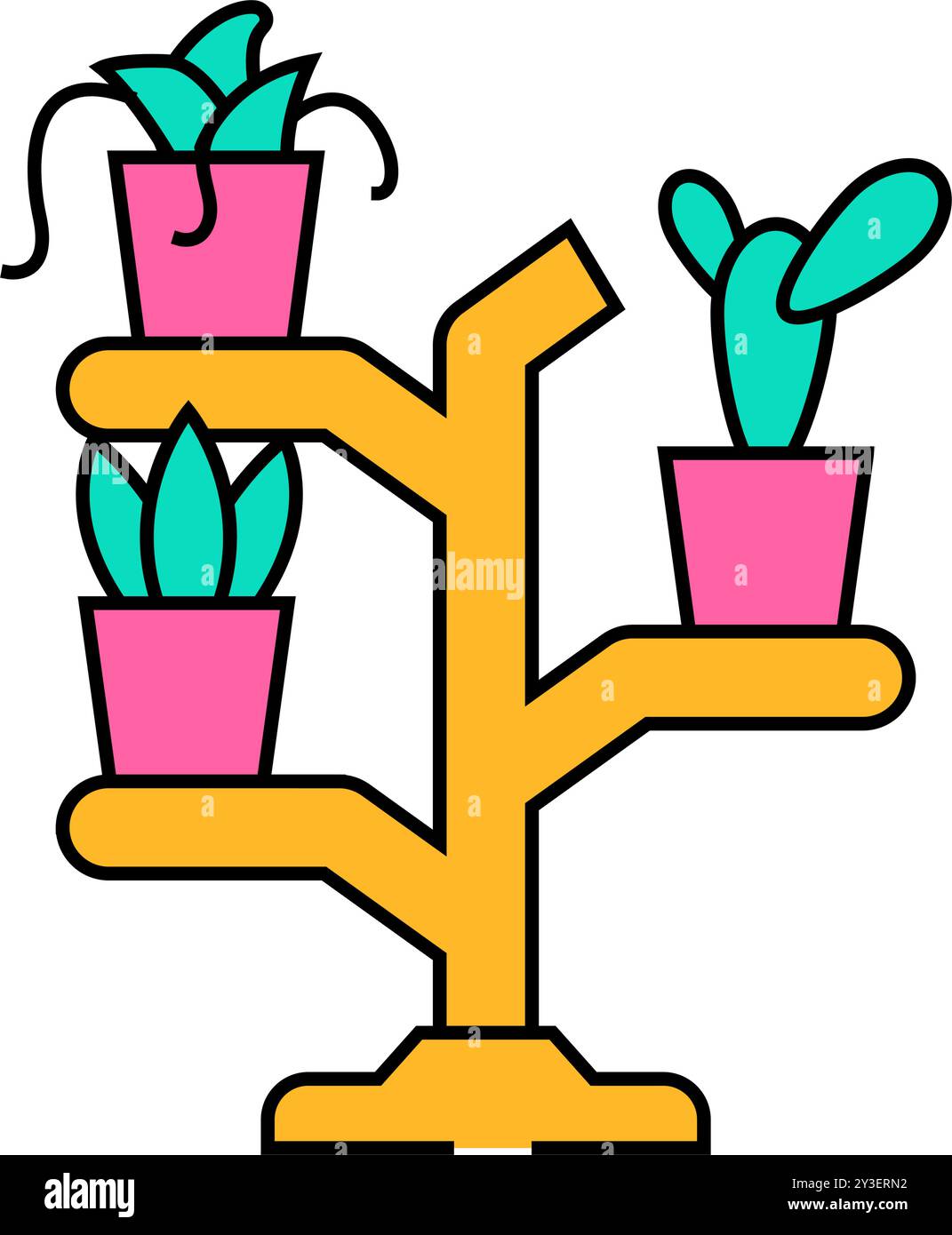 plant stands urban gardening icon color illustration Stock Vector Image ...