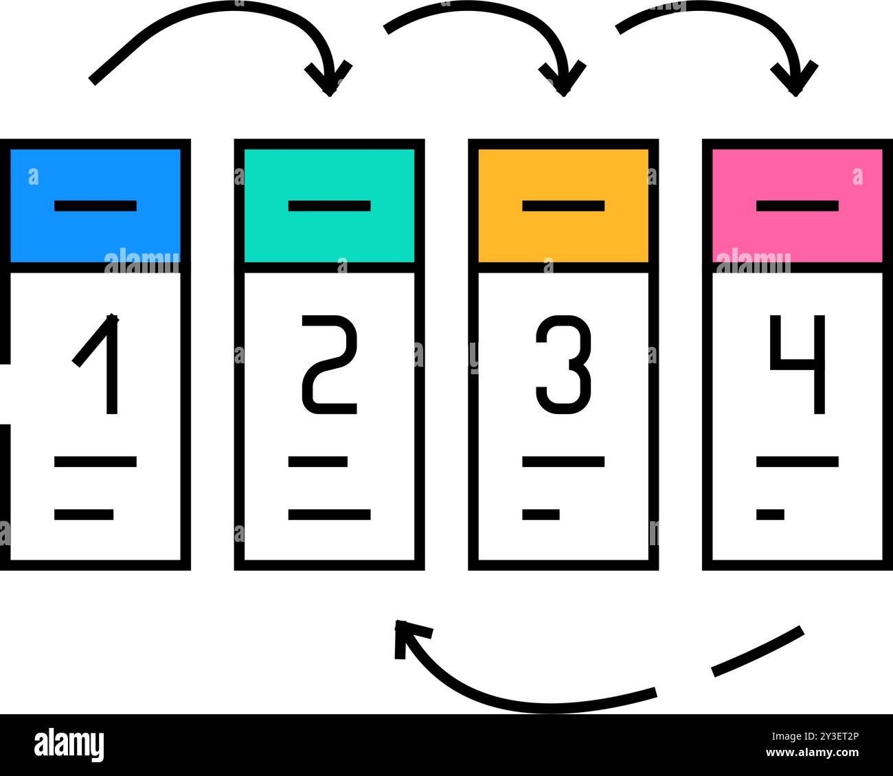 succession planning business process icon color illustration Stock ...