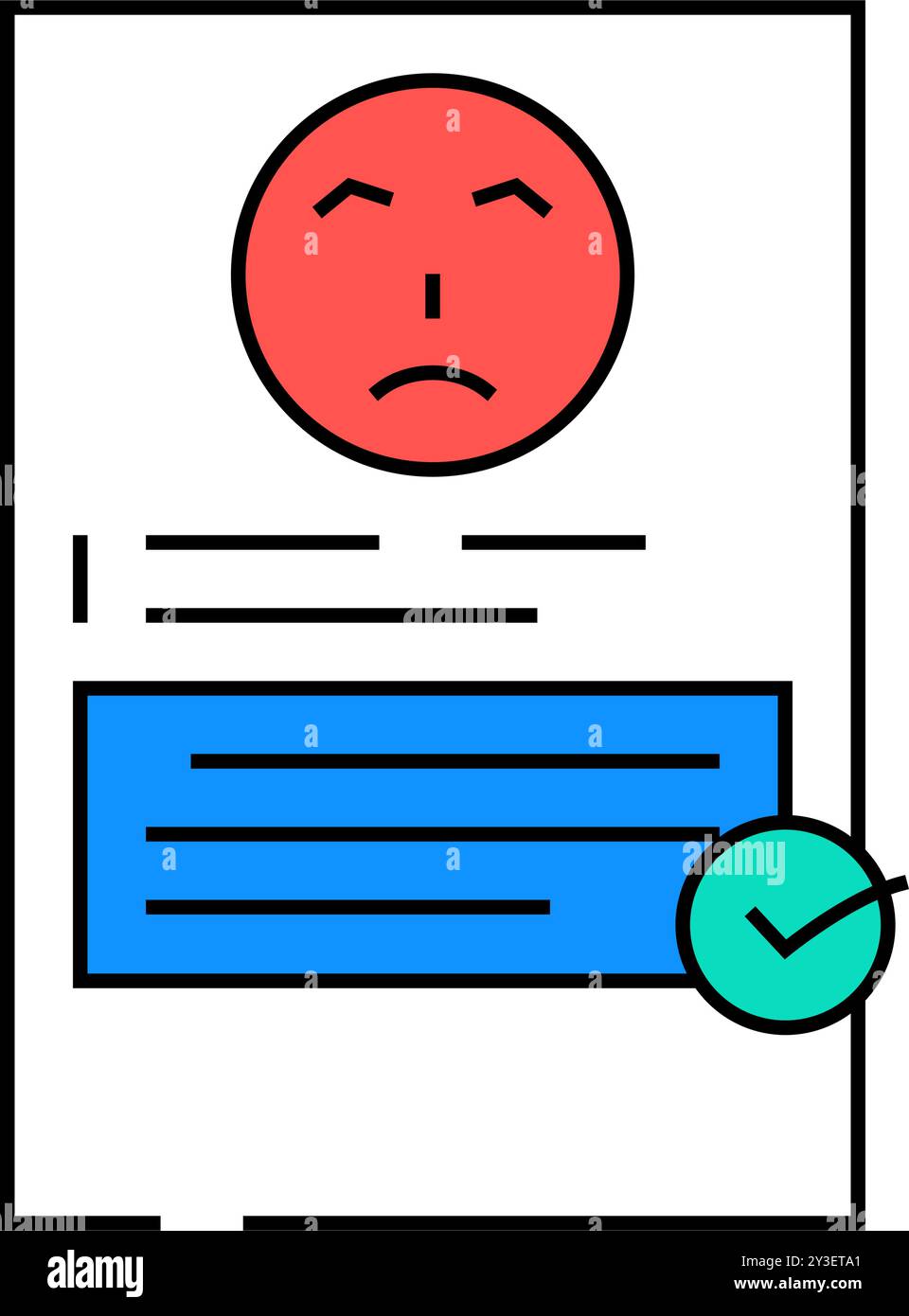 complaint resolution business process icon color illustration Stock ...