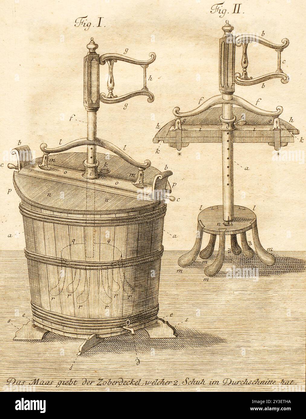 WASHING MACHINE A 1776 engraving of a washing machine invented by Jacob ...