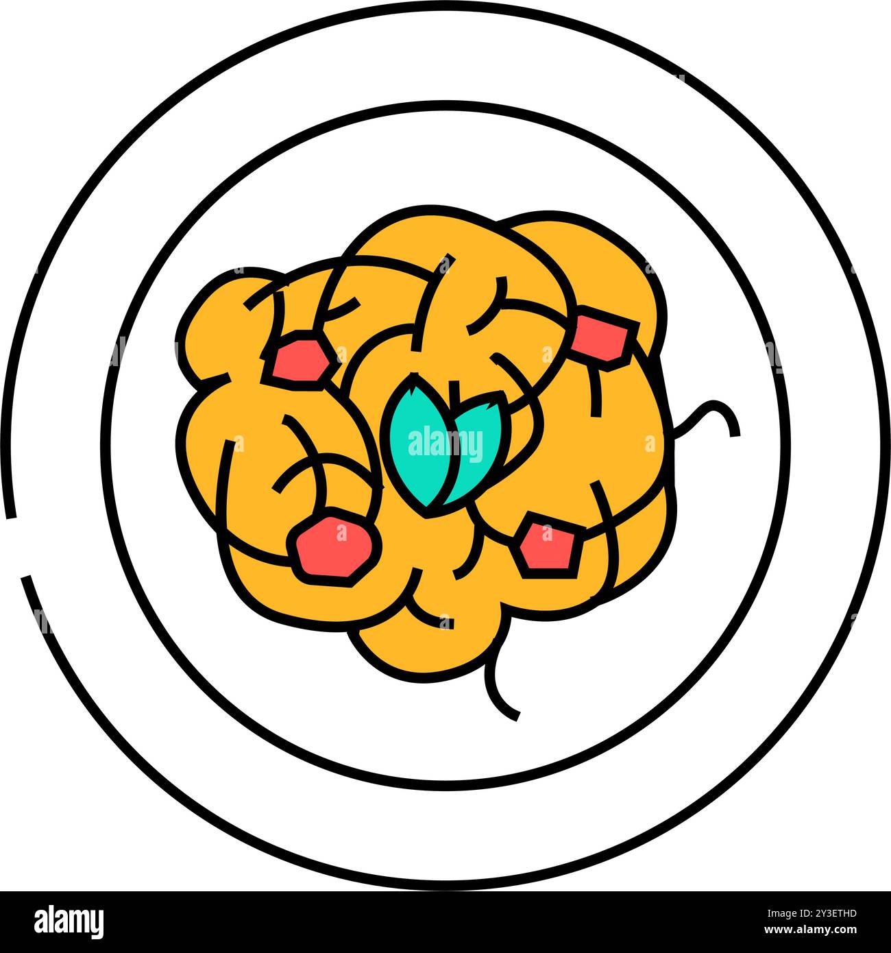 Vegetarian pasta salad italian Stock Vector Images - Alamy