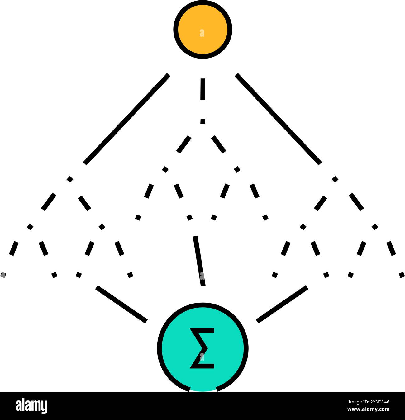 random forest algorithm icon color illustration Stock Vector Image ...