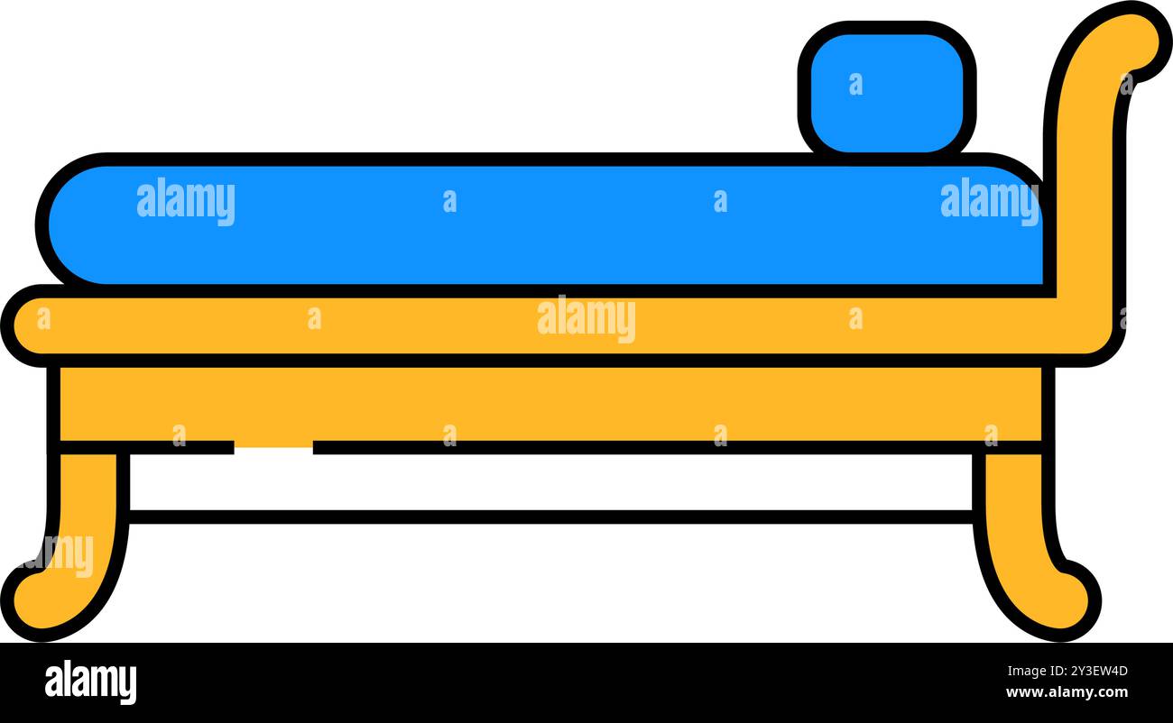 daybed outdoor furniture icon color illustration Stock Vector Image ...