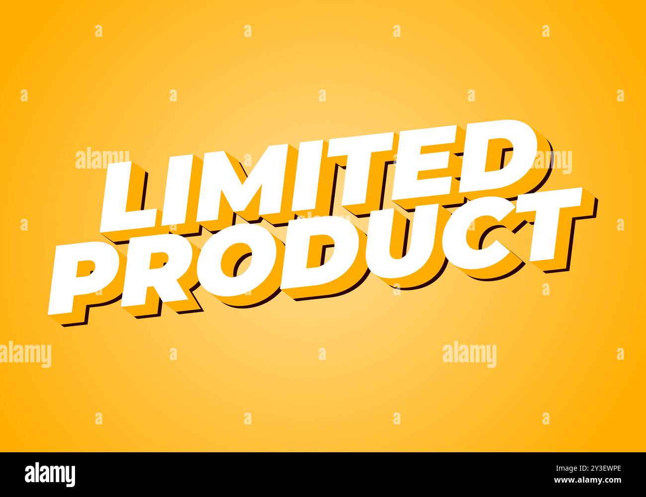 Limited product. Text effect design in 3D style in white yellow colors ...