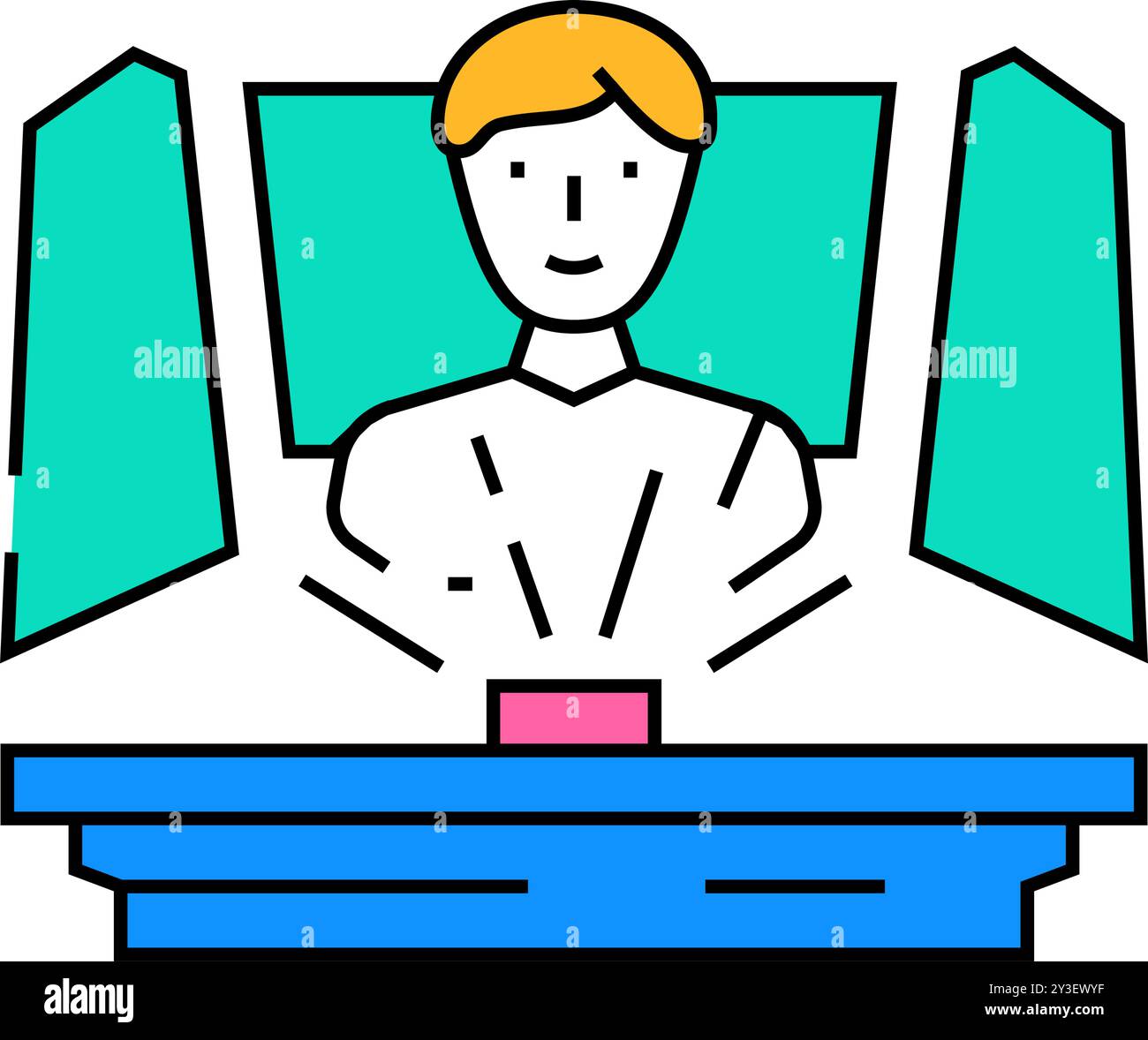 tech conventions enthusiast icon color illustration Stock Vector Image ...