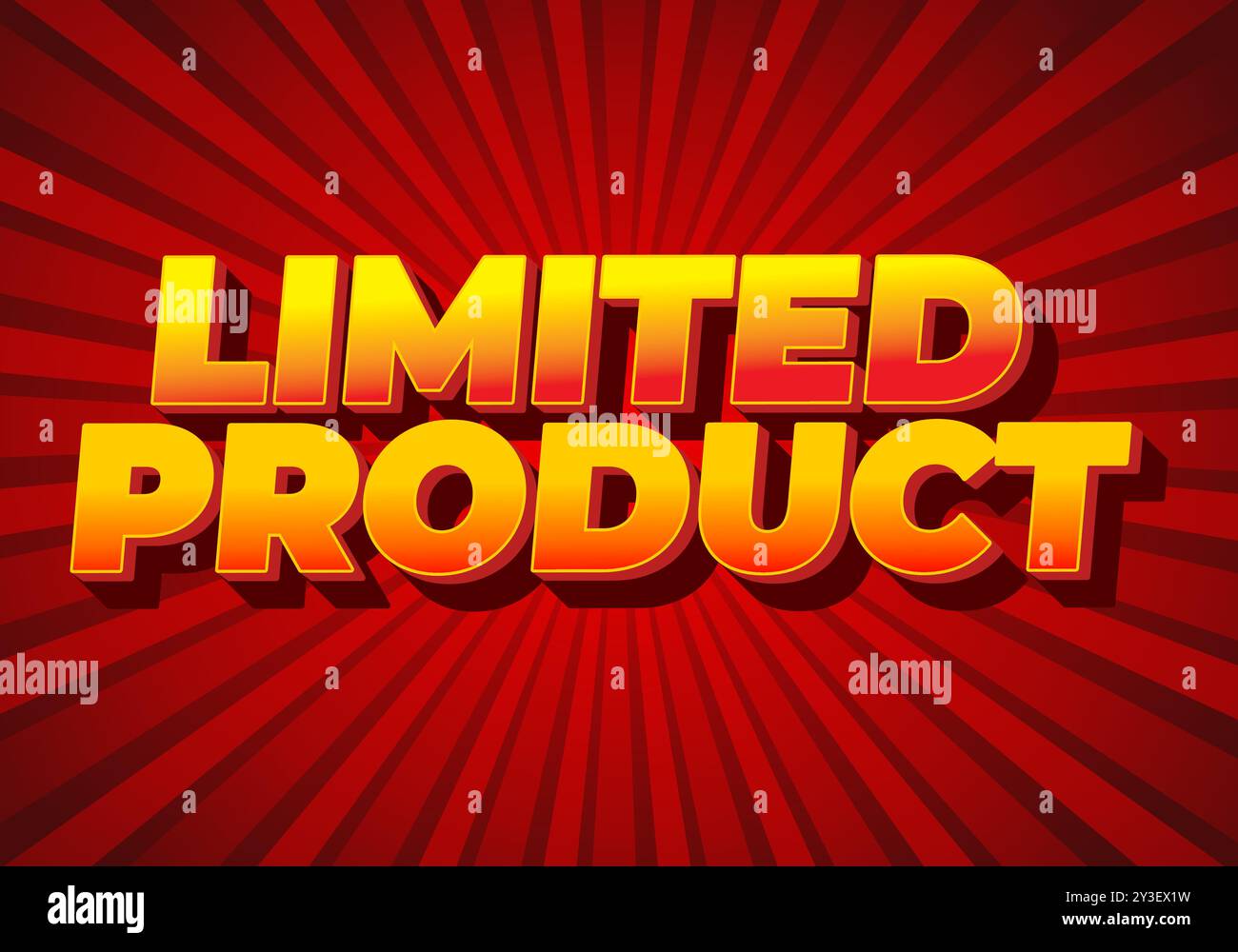Limited product. Text effect design in 3D style in yellow red colors ...