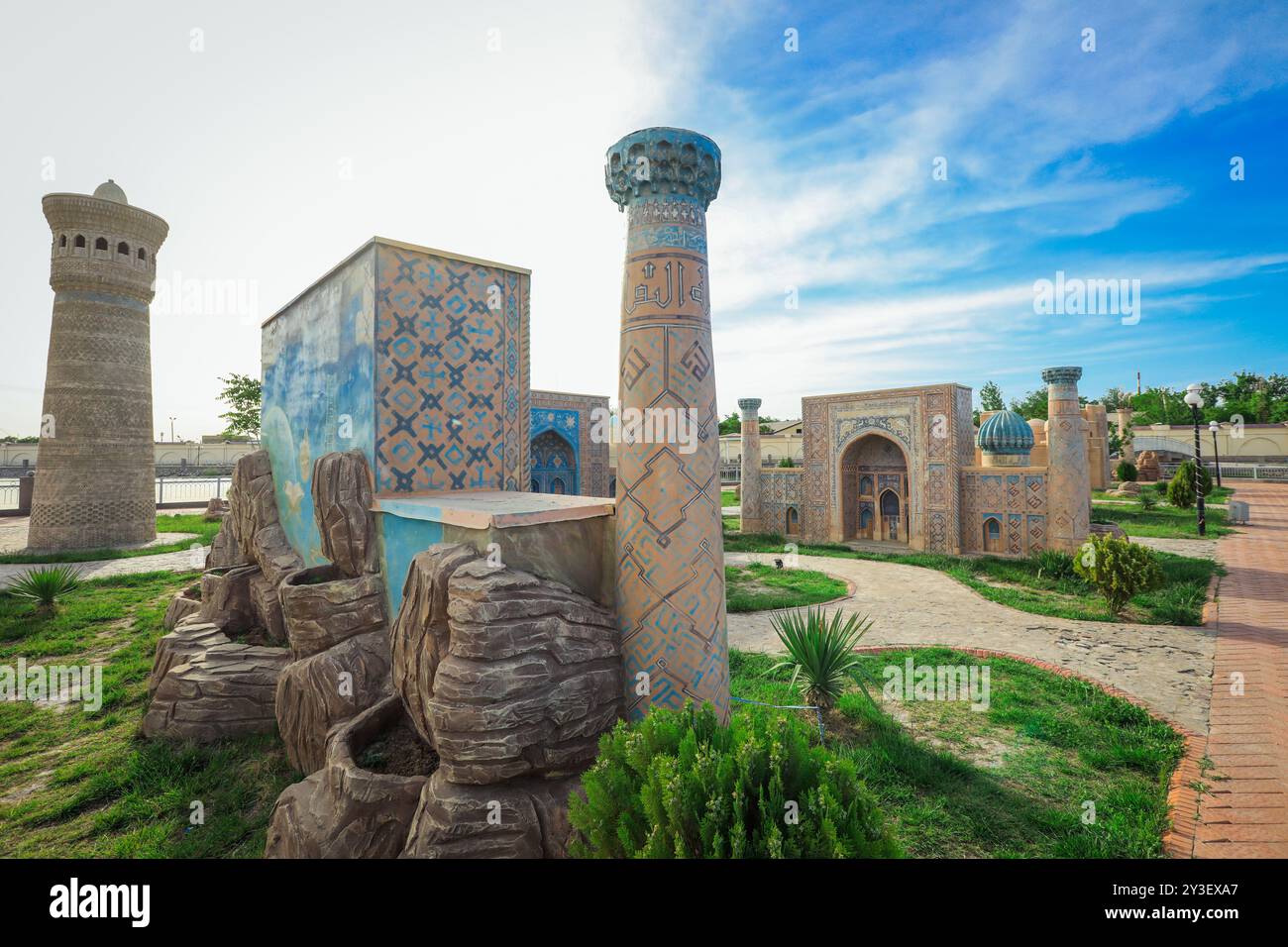 Amusement Park with Uzbek Famous Buildings in Miniatures in the city ...