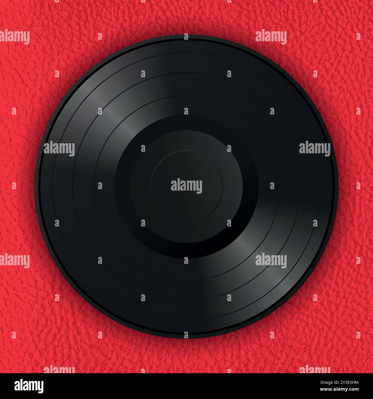 Realistic blank gramophone vinyl record on red leather background Stock ...